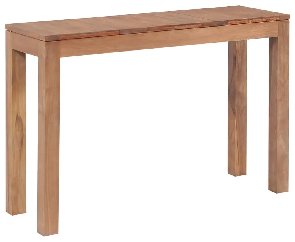 246957 vidaXL Konzolový stolek masivní teak s přírodním povrchem 110x35x76 cm