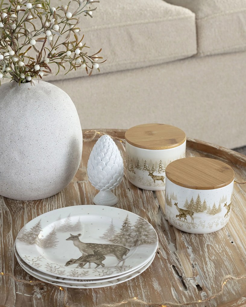 Dekorace White Cone 13cm
