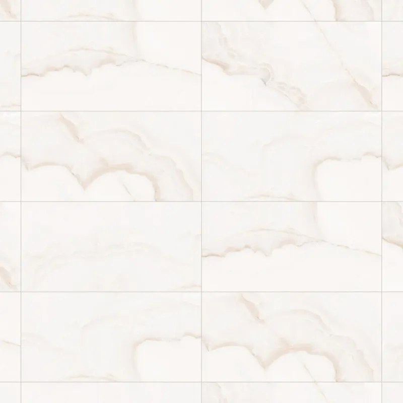 Mexen Onyx Bílé glazované rektifikované G1, podlahová a stěnová dlaždice 120 x 60 cm, lesk - TL106-120-060-01