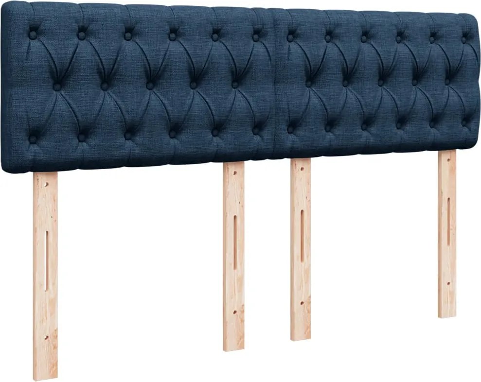 Box spring postel s matrací modrá 160x200 cm textil 3287132