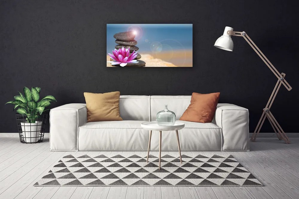 Obraz na plátně Kameny Květ Umění 120x60 cm