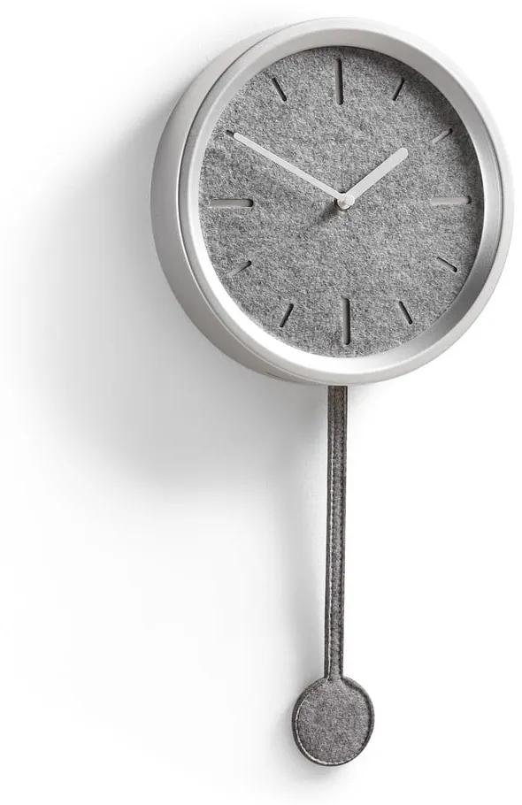 Nástěnné hodiny ve stříbrné barvě La Forma Nexo