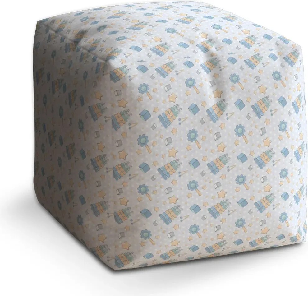 Sablio Taburet Cube Zvonkohra - 60x60x60 cm