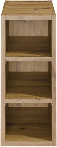 Závěsná skříňka Bella Cashmere s deskou 140 cm kašmír/dub artisan