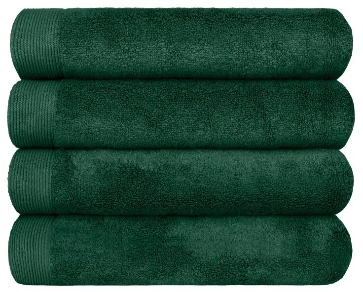 SCANquilt modalový ručník MODAL SOFT tmavě zelená malý ručník 30 x 50 cm
