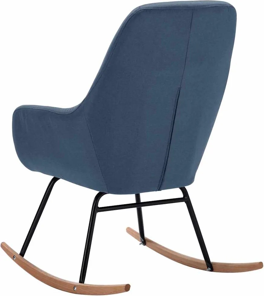 Houpací křeslo modré textil 289541