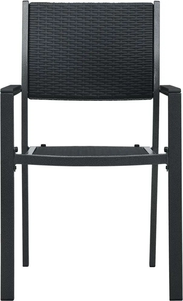 5dílný zahradní jídelní set černý 3099277