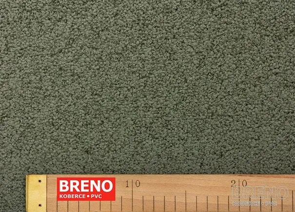 Breno Metrážový koberec OMNIA 25 – tmavě zelený, šíře 400 cm, Zelená