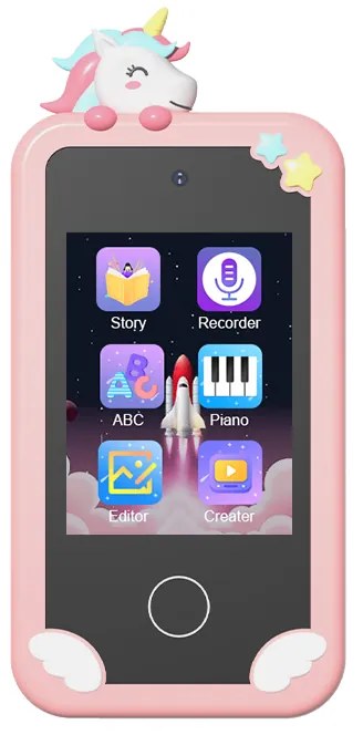 Bezdoteku Smartphone telefon pro děti Jednorožec růžový