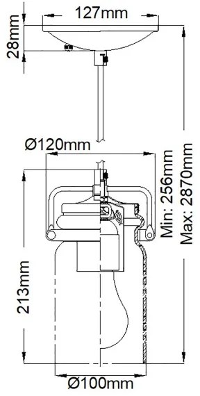Elstead KL-BRINLEY-MP-NI - Lustr na lanku BRINLEY 1xE27/60W/230V matný chrom