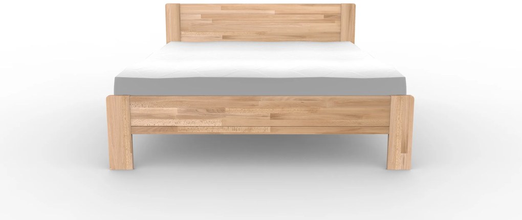Masivní postel ALEXIA - Solwo Design Dřevo a odstín oleje: BUK Cink - Olej odstín BO102, Rozměr spací plochy: 200x200