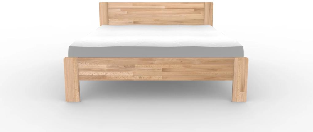 Masivní postel ALEXIA - Solwo Design Dřevo a odstín oleje: BUK Cink - Olej odstín BO103, Rozměr spací plochy: 140x200