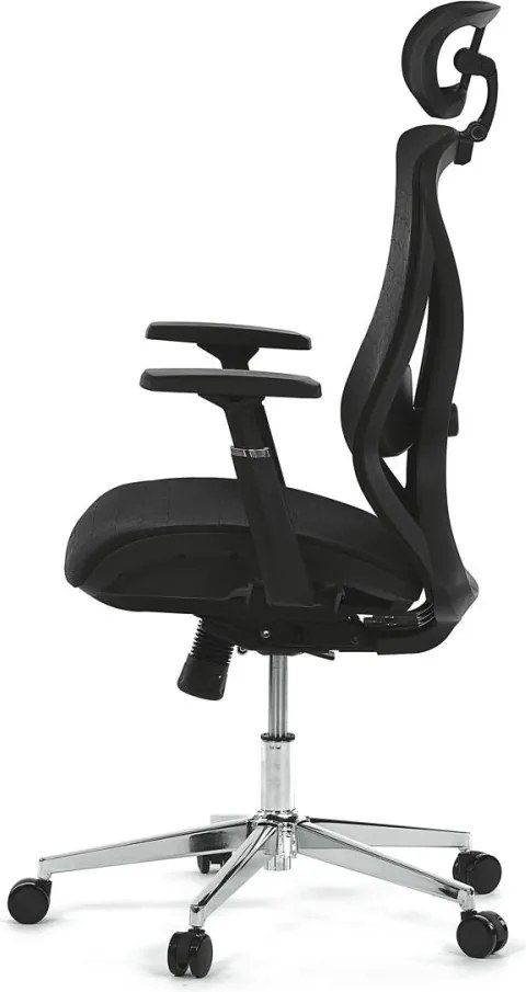 Kancelářská židle KA-S258 BK, synchronní mechanismus, černá síťovina (71 x 65) cm