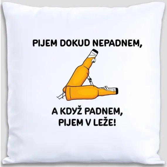 Super plecháček Dekorační polštář s potiskem pijem 40 x 40 cm Oboustranný tisk: NE