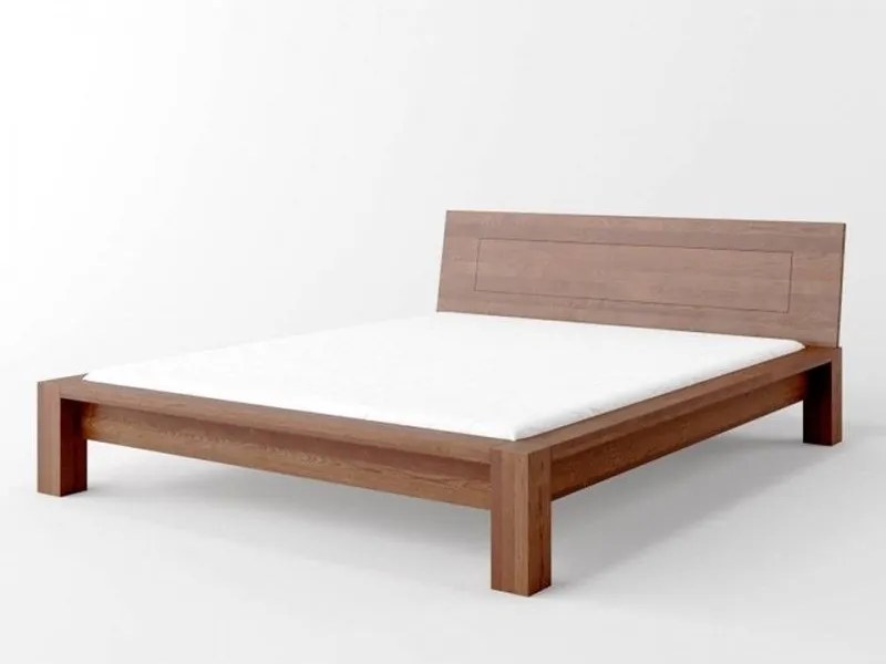 Břízová manželská postel - ROSSA - 160x200 - barva kaštan