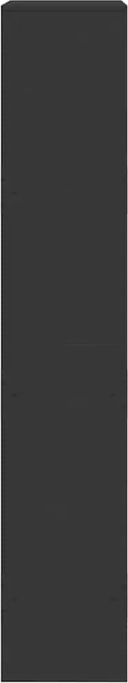 Dělicí stěna černá 100 x 33 x 175 cm kompozitní dřevo 3309574