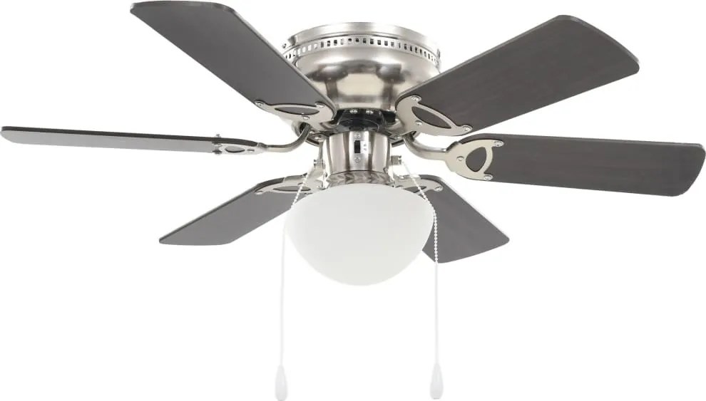vidaXL Ozdobný stropní ventilátor se světlem 128 cm [50538] Barva: světle hnědá