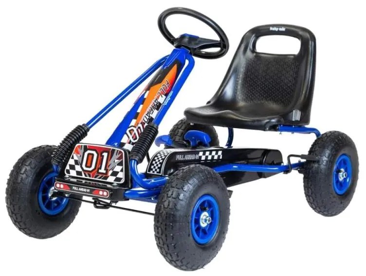 Dětská šlapací motokára Go-kart Baby Mix Razor modrá