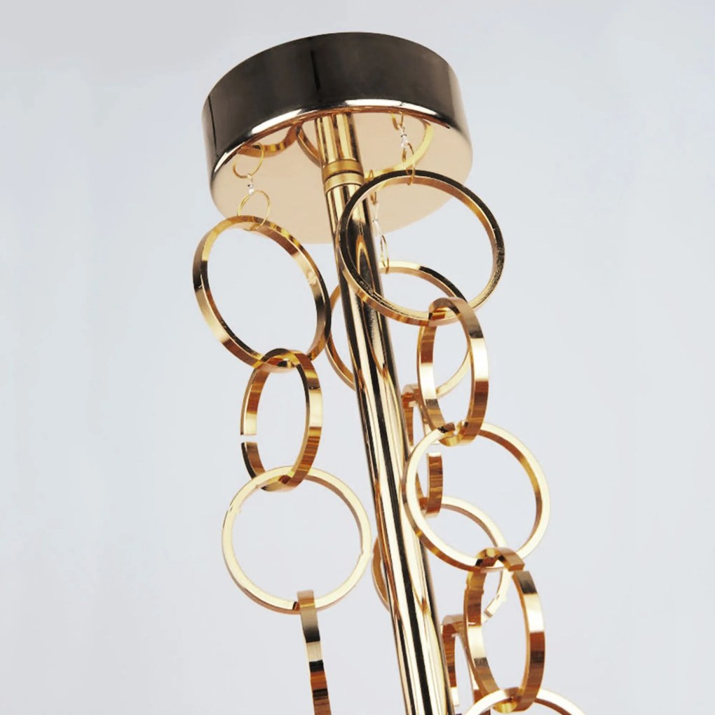 Toolight - Závěsná lampa 45cm 3xE27 APP683-3CP, černá-zlatá, OSW-05340