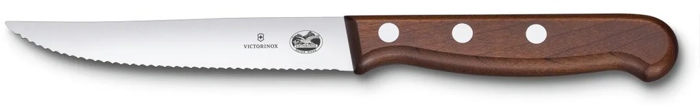 VICTORINOX Sada steakových nožů 12 cm s dřevěnou rukojetí 2 ks vlnkované ostří