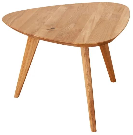 Konferenční stolek trojúhelníkový, dub, barva přírodní dub, kolekce Orbetello, rozměr 67 x 68 cm