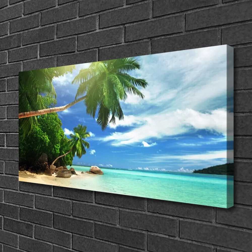 Obraz na plátně Palma Pláž Moře Krajina 120x60 cm