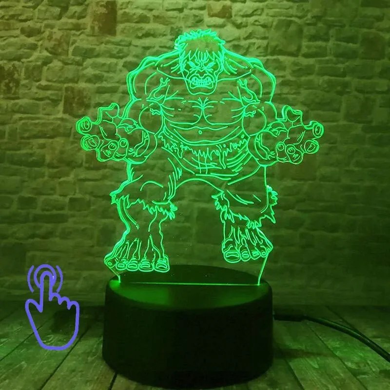 3D LED Lampička Hulk MARVEL