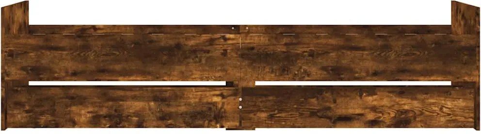 Rám postele se zásuvkami kouřový dub 100 x 200 cm 3207368