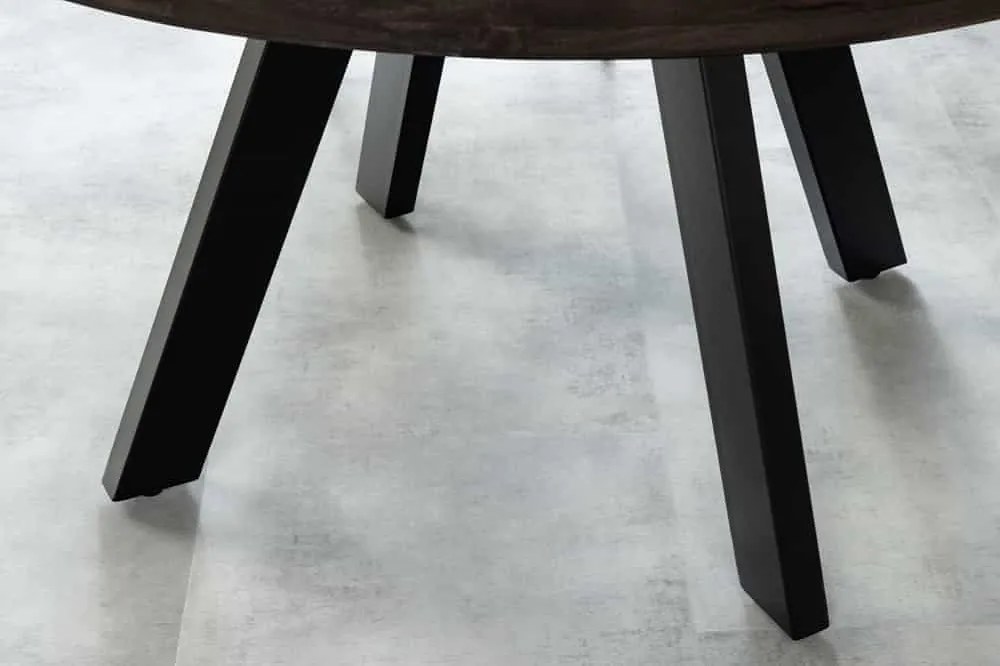 Kulatý jídelní stůl Thunder 120 cm hnědé mango