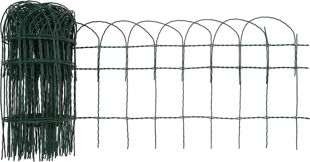 Zahradní plot práškované železo 25 x 0,4 m 141072