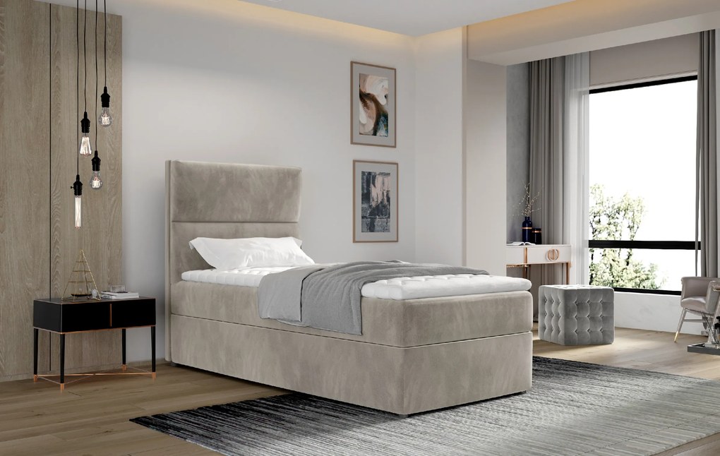 Boxspring Arco 90x200 Materiál / Dekor: Monolith 37