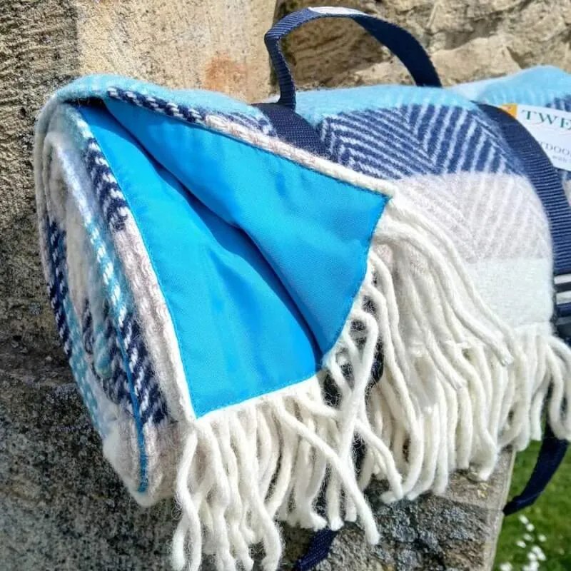 Pikniková vlněná deka Polo Seashore Stripe, 183x150 cm Tweedmill