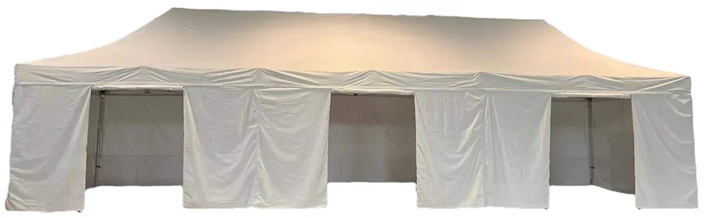 Nůžkový párty stan 4x12 m TENTino BIG HEXAGON EXTREME Barva opláštění: 4A - ŽLUTÁ