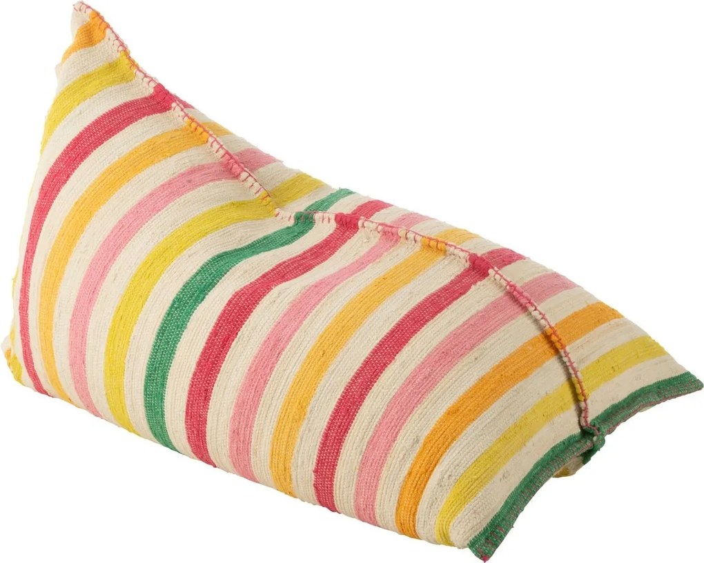 Barevný sedací vak z recyklované bavlny Cocoon Stripes - 150*100*40 cm