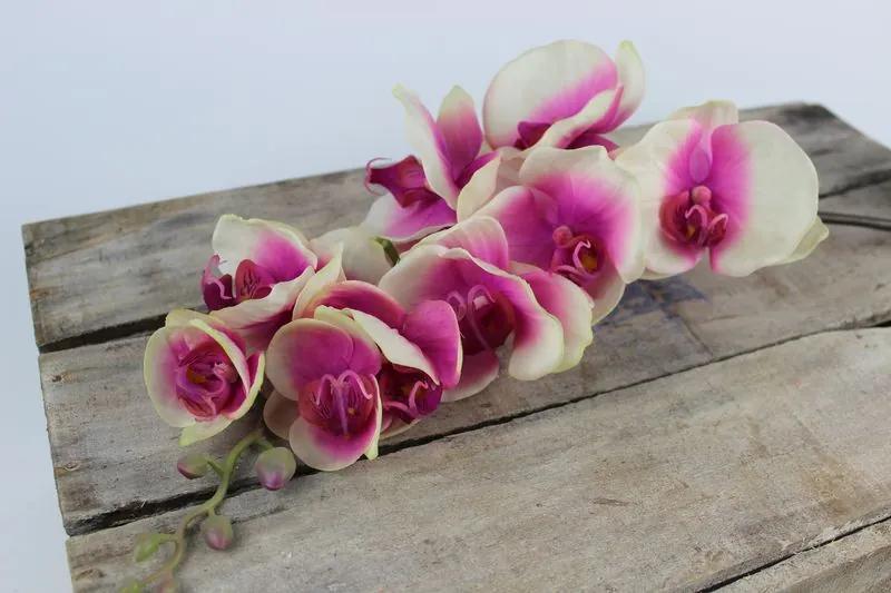 Růžová umělá orchidej na stonku 80cm