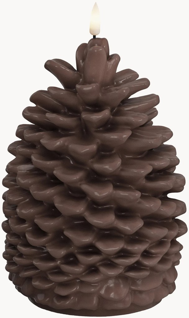 Ručně vyrobená vánoční LED svíčka's realistickým plamenem Pine Cone