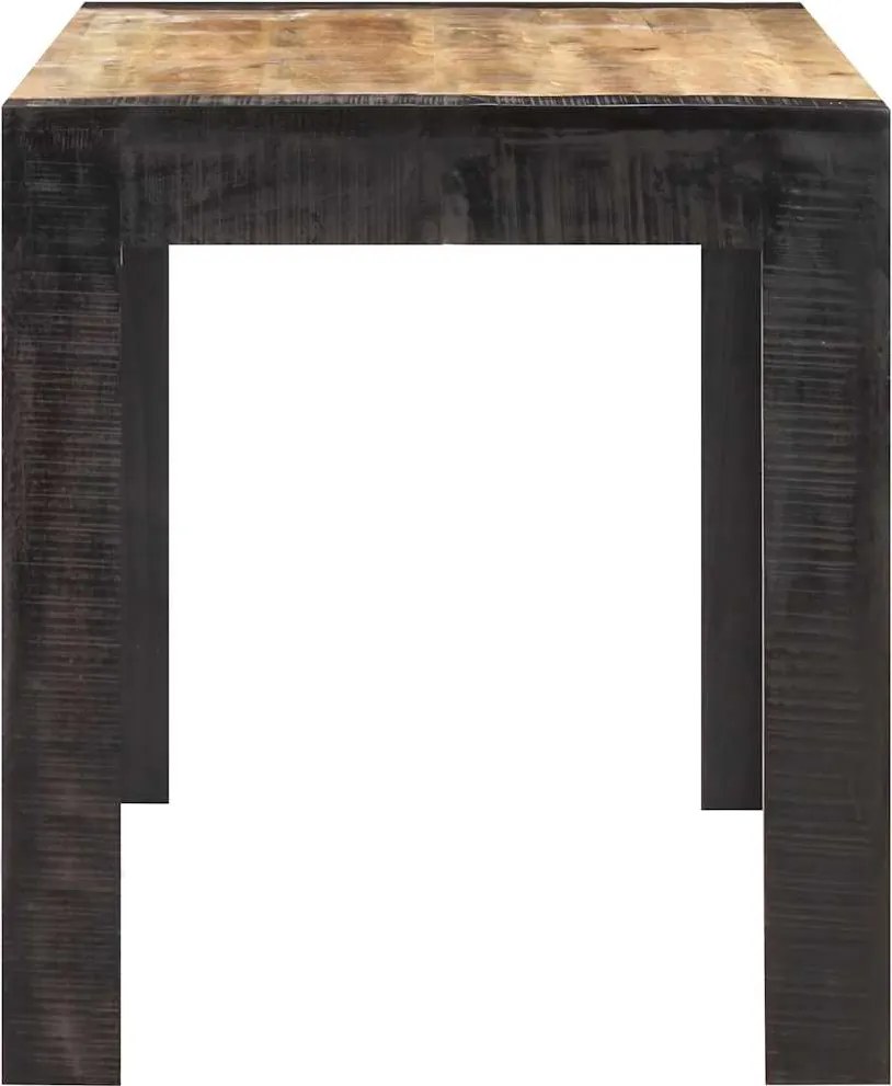 Jídelní stůl 140 x 70 x 76 cm masivní hrubé mangovníkové dřevo 289654