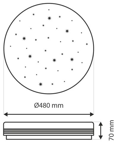 LED Stmívatelné stropní svítidlo VENTA LED/36W/230V 2700-6500K +dálkové ovládání