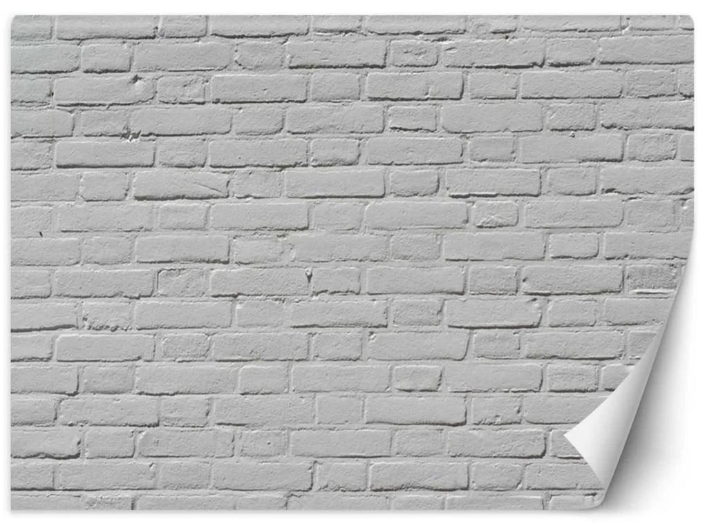 Fototapeta, Bílá cihlová kamenná zeď - 150x105 cm