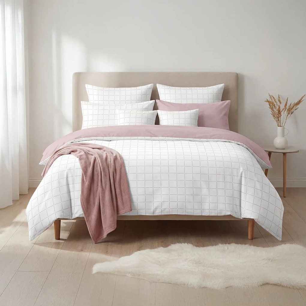 Saténové povlečení Royal Dream - soft pink Velikost: atypický 200 x 200 + 2 x 70 x 90