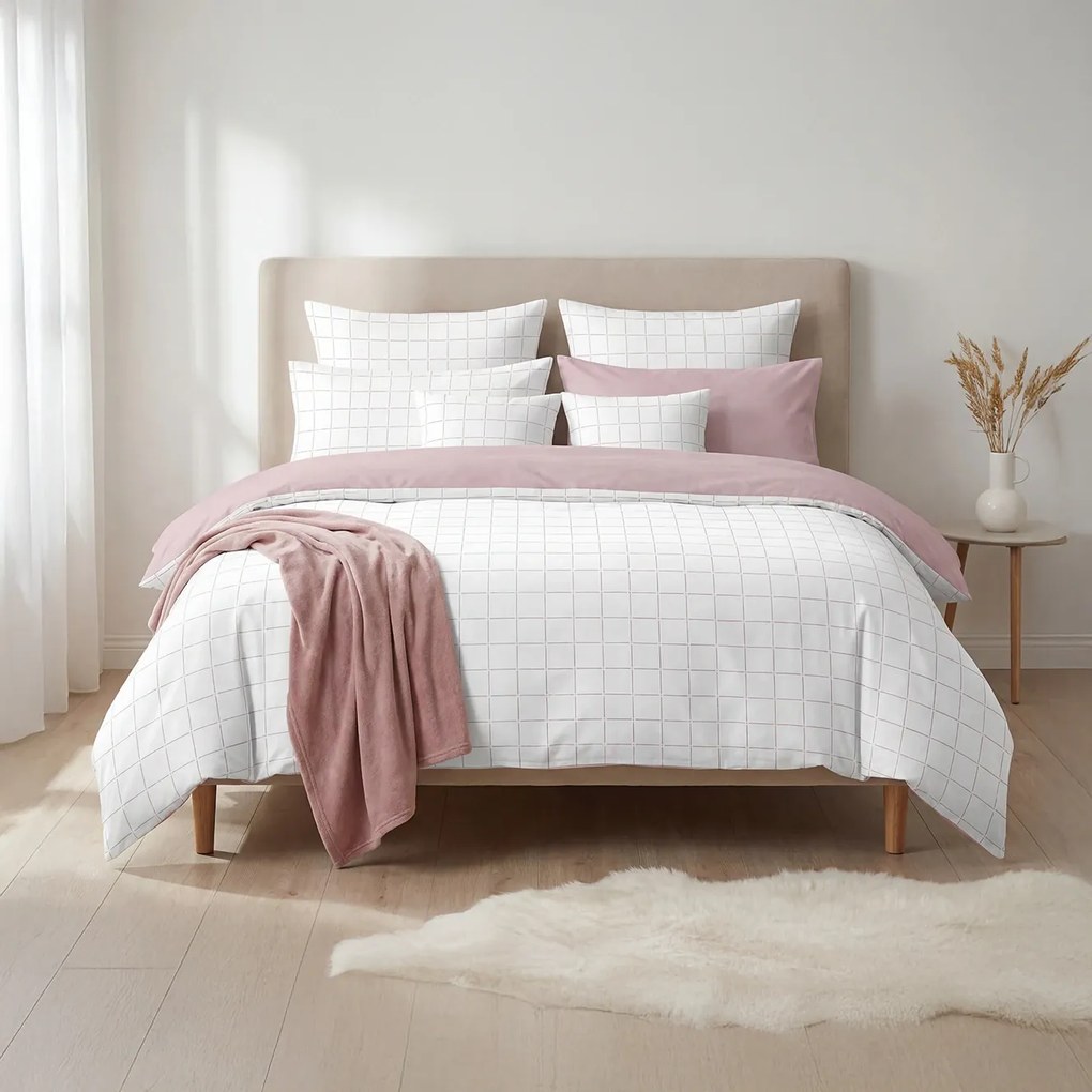 Saténové povlečení Royal Dream - soft pink Velikost: atypický 200 x 200 + 2 x 70 x 90