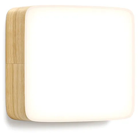 Přisazené dřevěné svítidlo Cube Ceiling / Wall Dekor: Dub, Teplota chromatičnosti / Stmívání: 2700 Kelvinů / Stmívatelné Casambi, Varianta: L