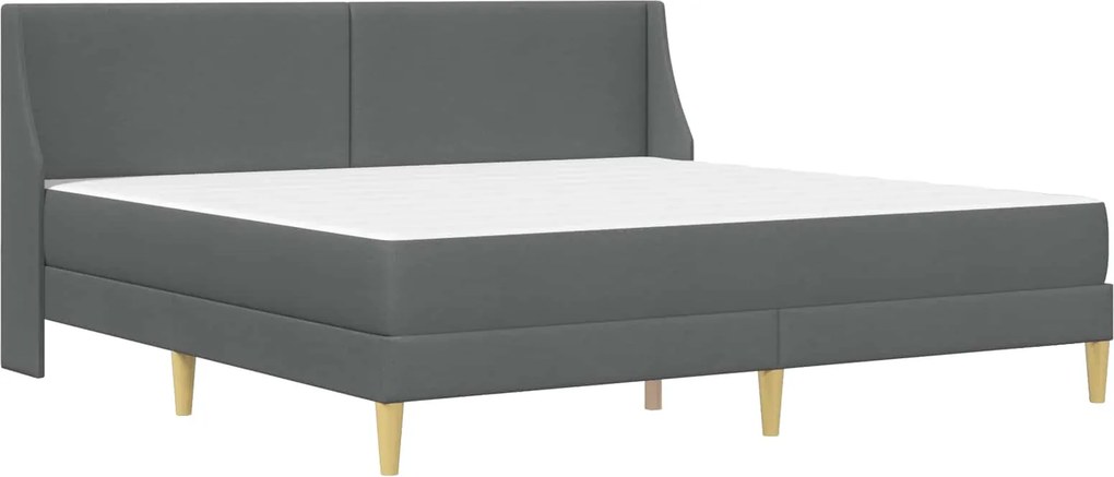 Rám postele s matrací s čelo Tmavě šedá 180 x 200 cm Polyester 3414750