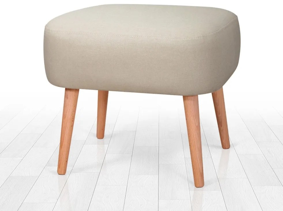 Atelier del Sofa Taburet Parrot - Cream, Krémová