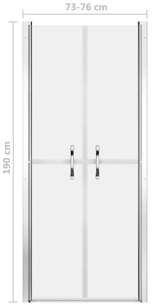 vidaXL Marketos Sprchové dveře matné ESG 76 x 190 cm
