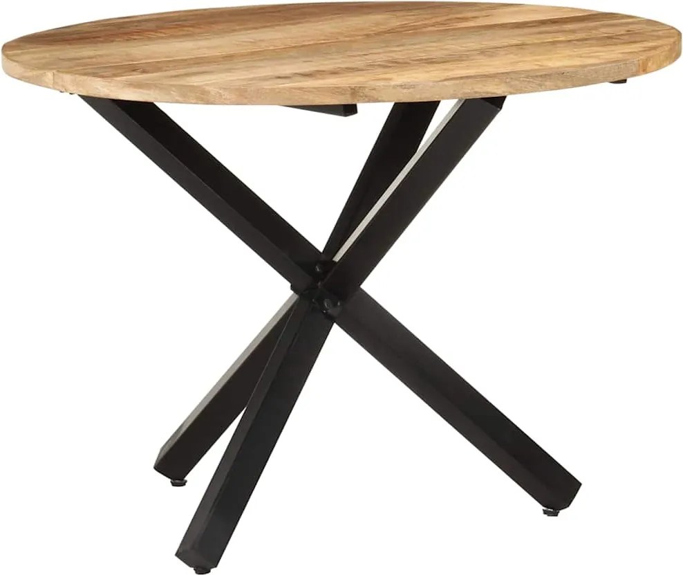 vidaxXL Jídelní stůl kulatý 100 x 100 x 75 cm hrubé mangovníkové dřevo 321681