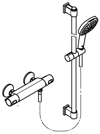 GROHE 34855003 - Termostatická sprchová baterie PRECISION TREND 150 mm chrom