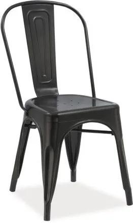 Jídelní židle Loft 5 - černá matná