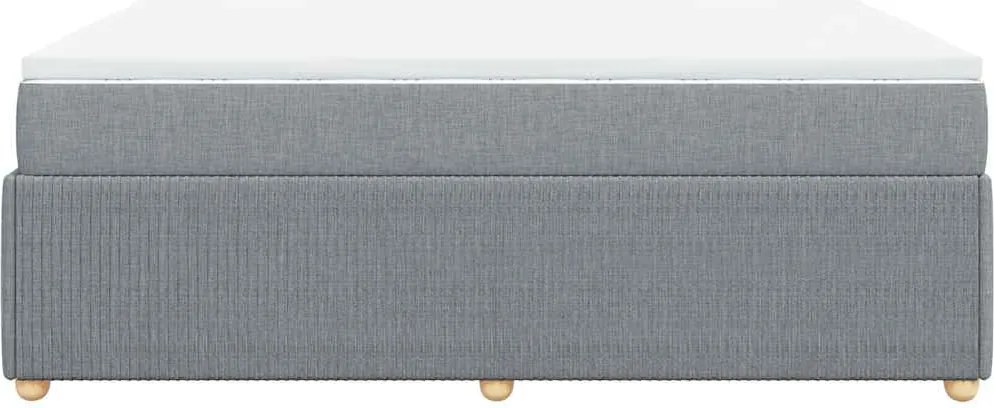 Box spring postel s matrací světle šedá 140 x 200 cm textil 3285574