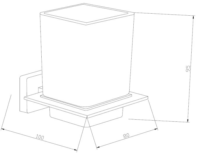 Mexen příslušenství, ARNO držák na kartáček, chrom, 7020738-00